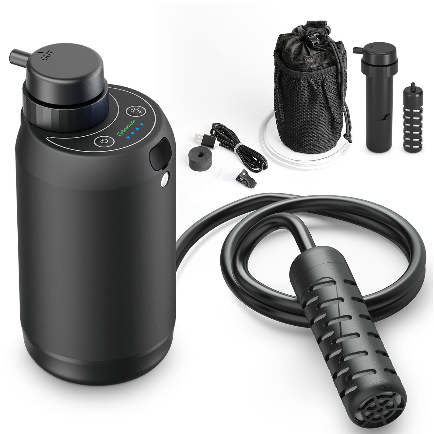 Rechargeable portable water purifier with 5-stage filtration system ...
