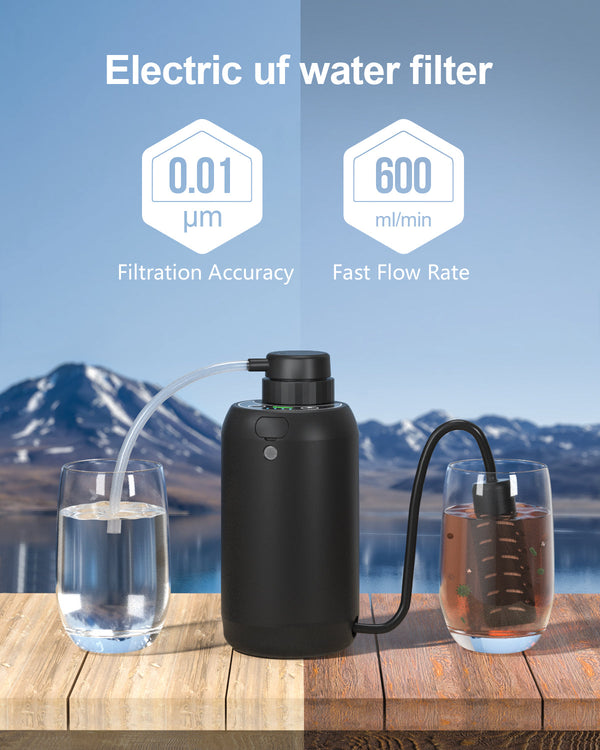 Rechargeable portable water purifier with 5-stage filtration system ...